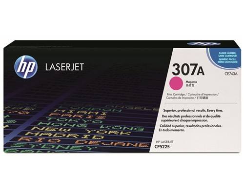 Original Genuine HP 307A Magenta CE743A Toner for HP CP5225dn and ...